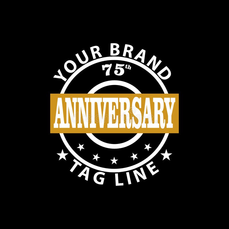 Vector Illustration of 75th Anniversary Emblem Label Sticker Design ...