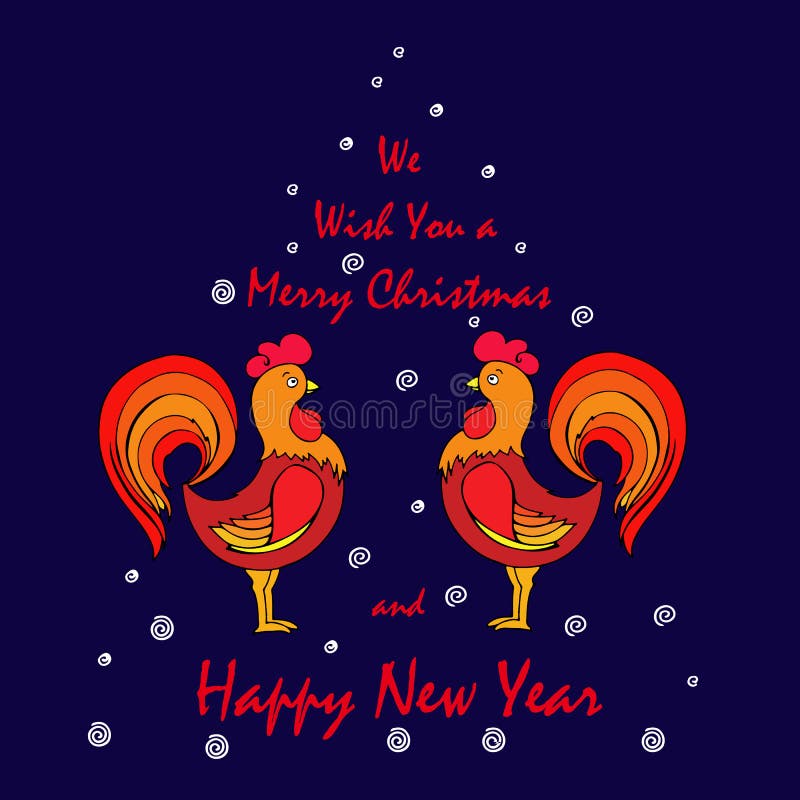 Image of 2017 Year of Red Rooster. Stock Vector - Illustration of label ...