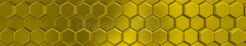 Image of Yellow Hexagons with Metalic Bright. Stock Illustration ...