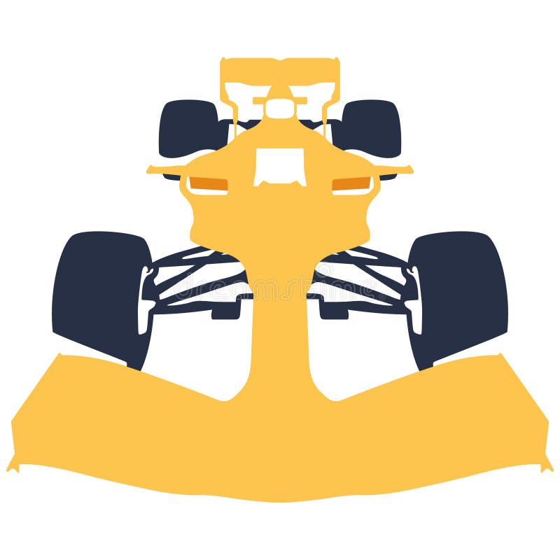 Yellow Racing Car EPS Vector File Stock Vector - Illustration of facing ...