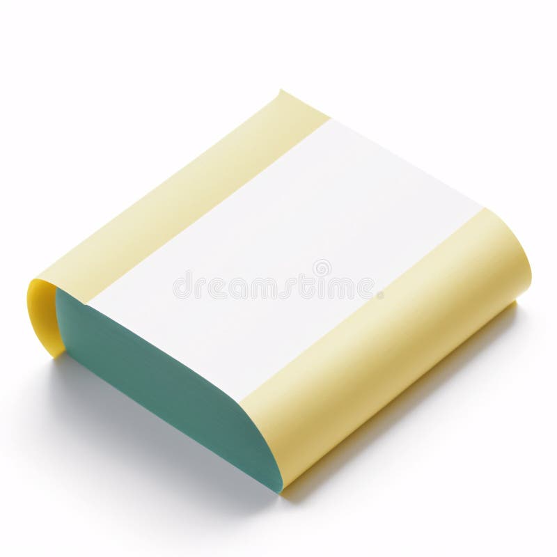 Yellow Sticky Note on the Front View Paper. Stock Illustration ...