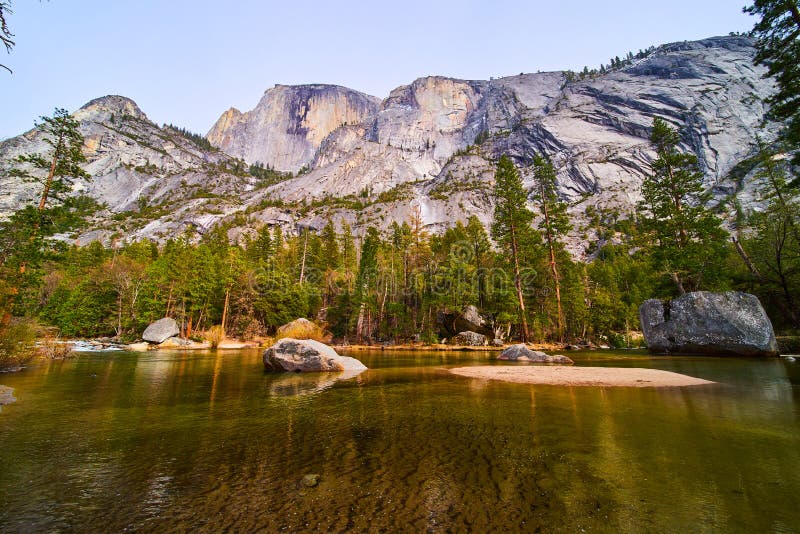Yosemite Stunning Half Dome from Front at Mirror Lake Stock Image ... Yosemite Stunning Half Dome from Front at Mirror Lake Stock Image ...