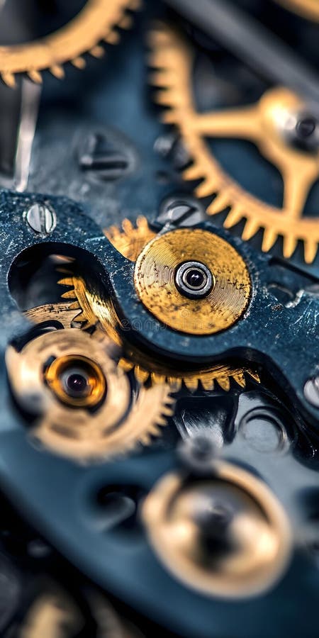 Intricate Mechanical Clockwork Gears Stock Illustration - Illustration ...