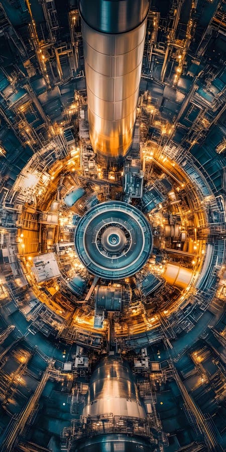 Complex and Intricate Machinery Structure with Circular Design Stock ...