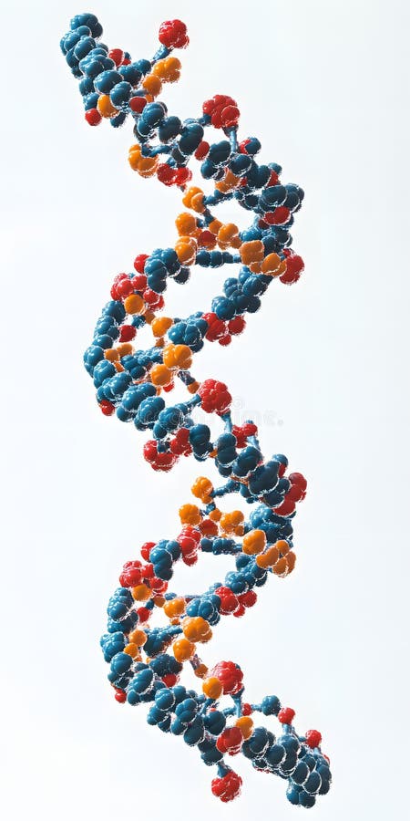 3D Representation of DNA Molecule Structure Stock Illustration ...