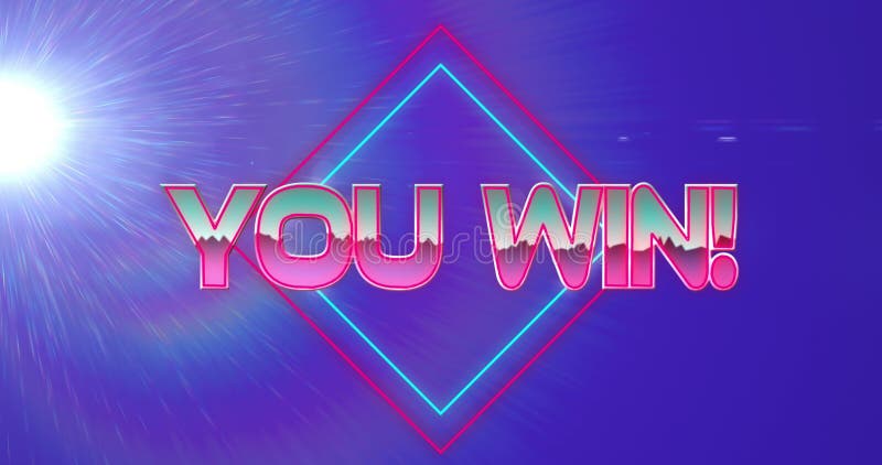 Image of You Win Text Over Shapes Stock Image - Image of development ...