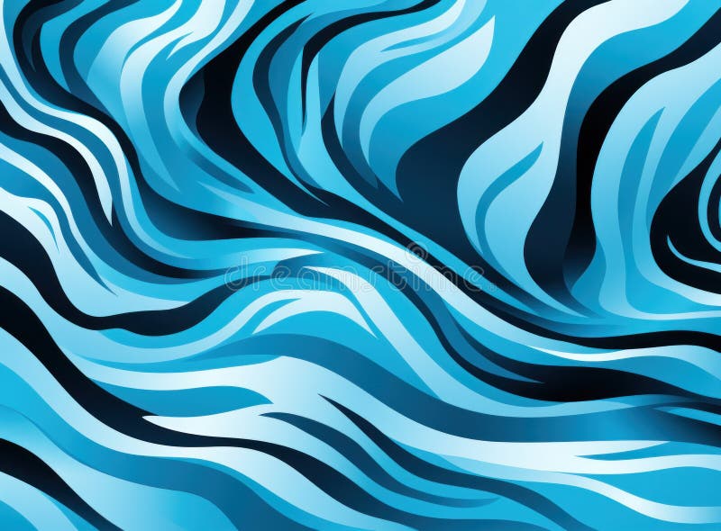 An Image of Zebra Print Design Which is Blue and White, Stock Image ...