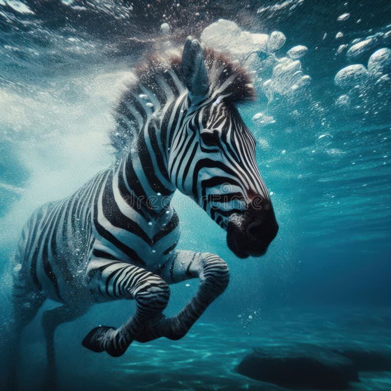 Zebra Swimming Stock Illustrations – 460 Zebra Swimming Stock ...