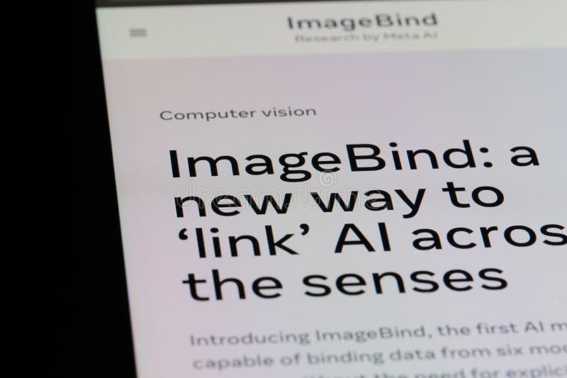 ImageBind AI Logo on Official Website Editorial Photography - Image of ...