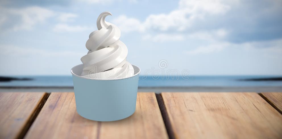 Imagem Composta Da Imagem 3d Composta De Um Queque Ilustração Stock ...