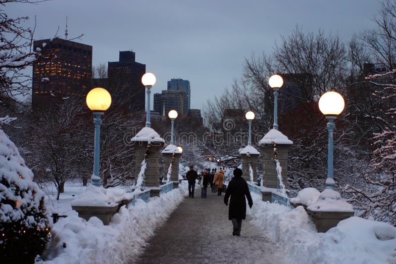 Imagem Conservada Em Estoque Do Inverno De Boston Imagem de Stock ...