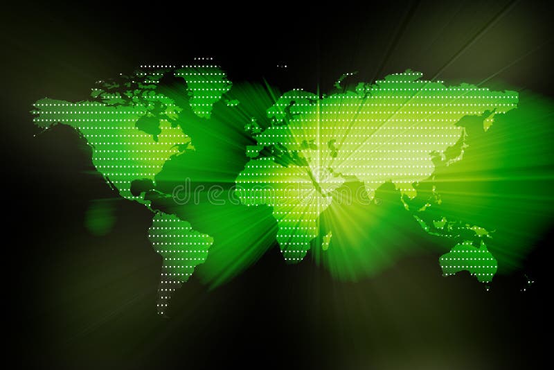 Imagem De Um Mapa Do Mundo Digital Ilustração Stock - Ilustração de ...