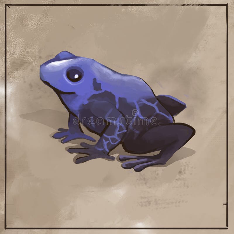 Imagem de um sapo roxo ilustração stock. Ilustração de flor - 235509878