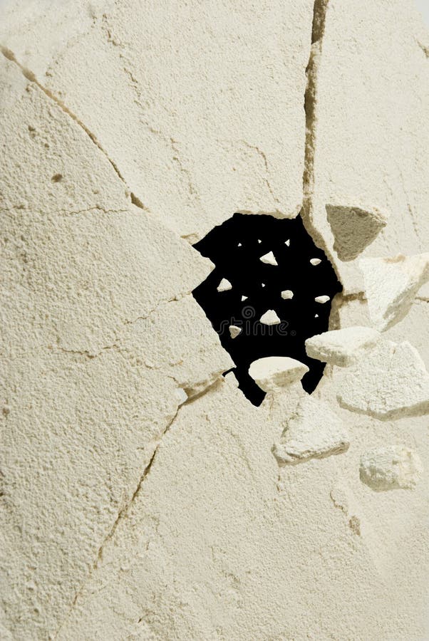 Imagem Do Furo No Close-up Da Parede Imagem de Stock - Imagem de ...