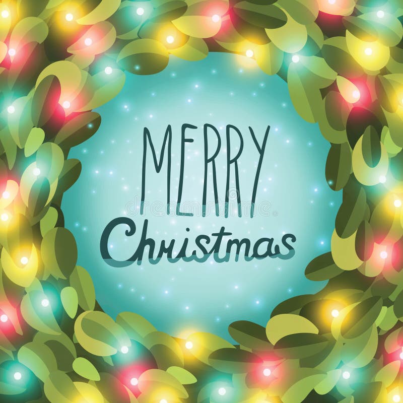 Ilustração Do Vetor Da Aquarela Grinalda Do Natal Com Ramos Do Abeto ...