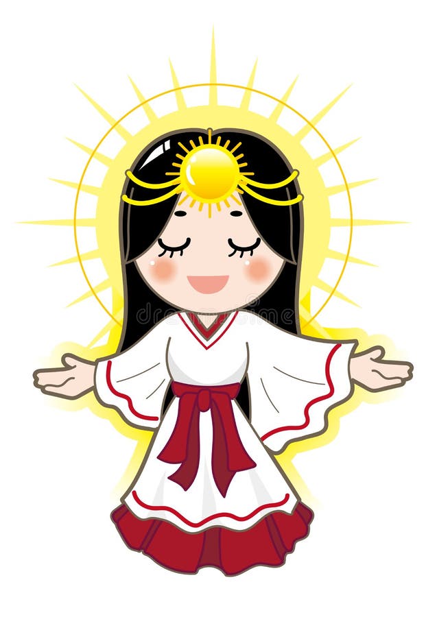 Amaterasu Shinto, Deusa Da Mitologia Do Sol Ilustração do Vetor ...