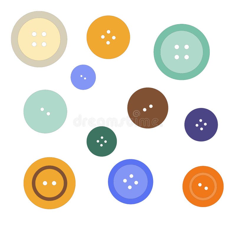 Imagen Agradable Con Los Botones Coloreados Ilustración del Vector ...