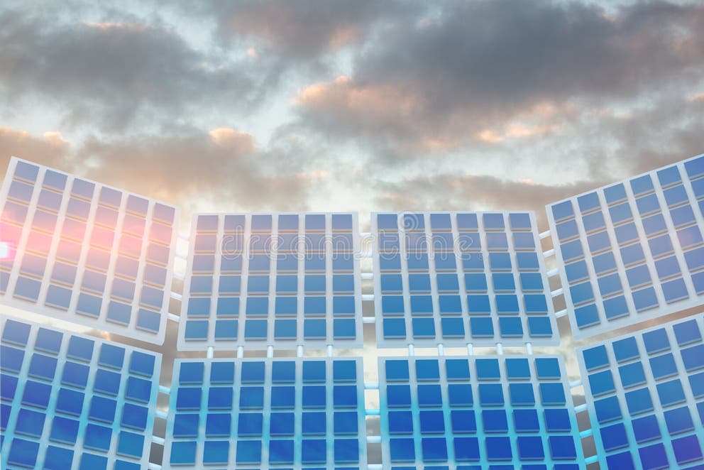 Imagen Compuesta Del Ejemplo Del Panel Solar Imagen de archivo - Imagen ...