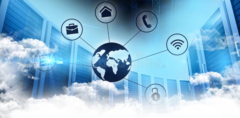 Mundo conectado stock de ilustración. Ilustración de azul - 10789179