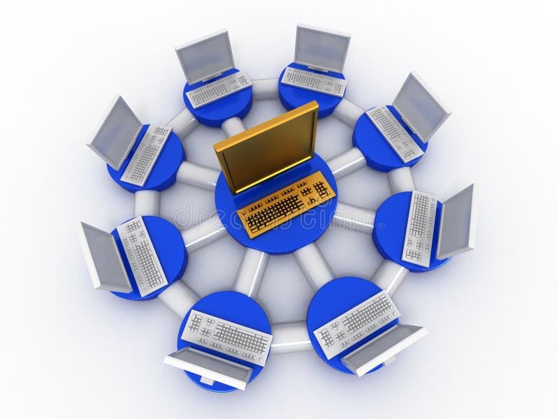 Imagen Conceptual De La Red Local Stock de ilustración - Ilustración de ...