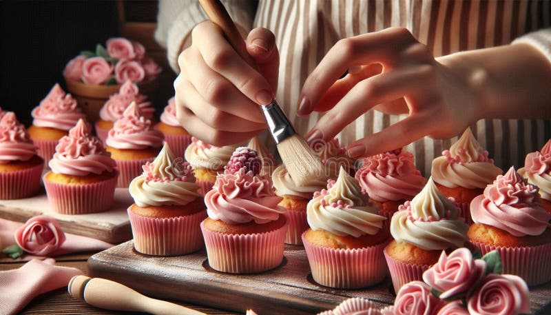 Imagen De Cierre De Pastelitos Dulces Stock de ilustración ...