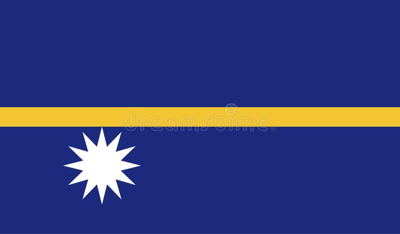 Imagen De La Bandera De Nauru Ilustración del Vector - Ilustración de ...