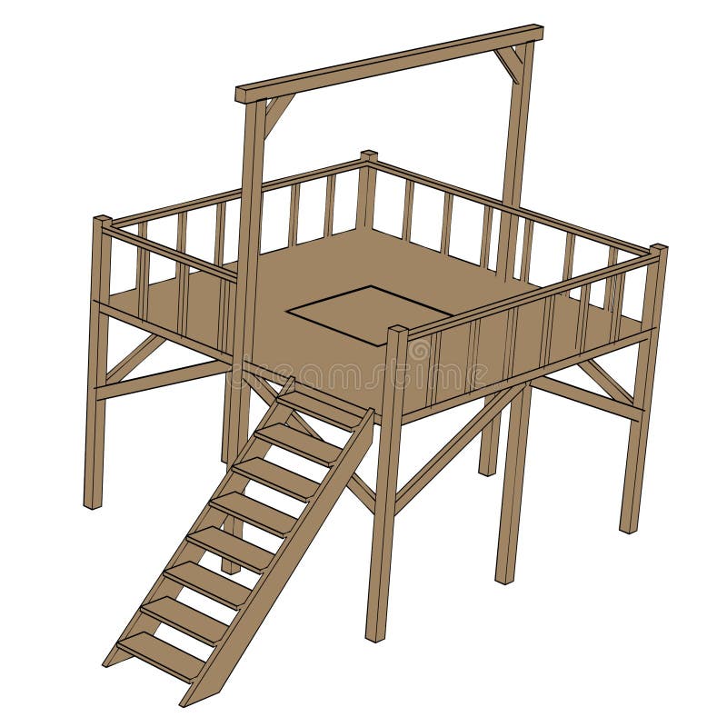 Imagen De La Horca Medieval Stock de ilustración - Ilustración de horca ...