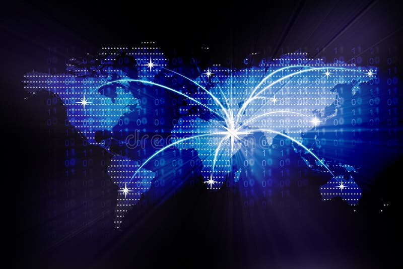 Imagen De Un Mapa Del Mundo Digital Stock de ilustración - Ilustración ...