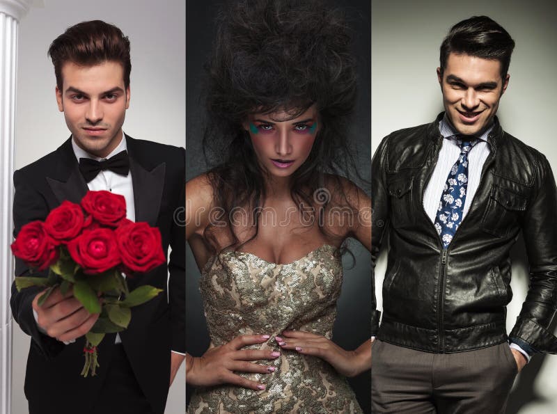 Modelos De Moda Del Collage Imagen de archivo - Imagen de full, manera ...