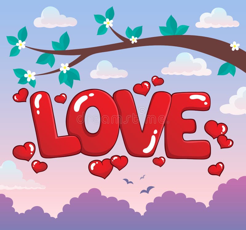 Imagen 3 Del Tema Del Amor De La Palabra Ilustración del Vector ...