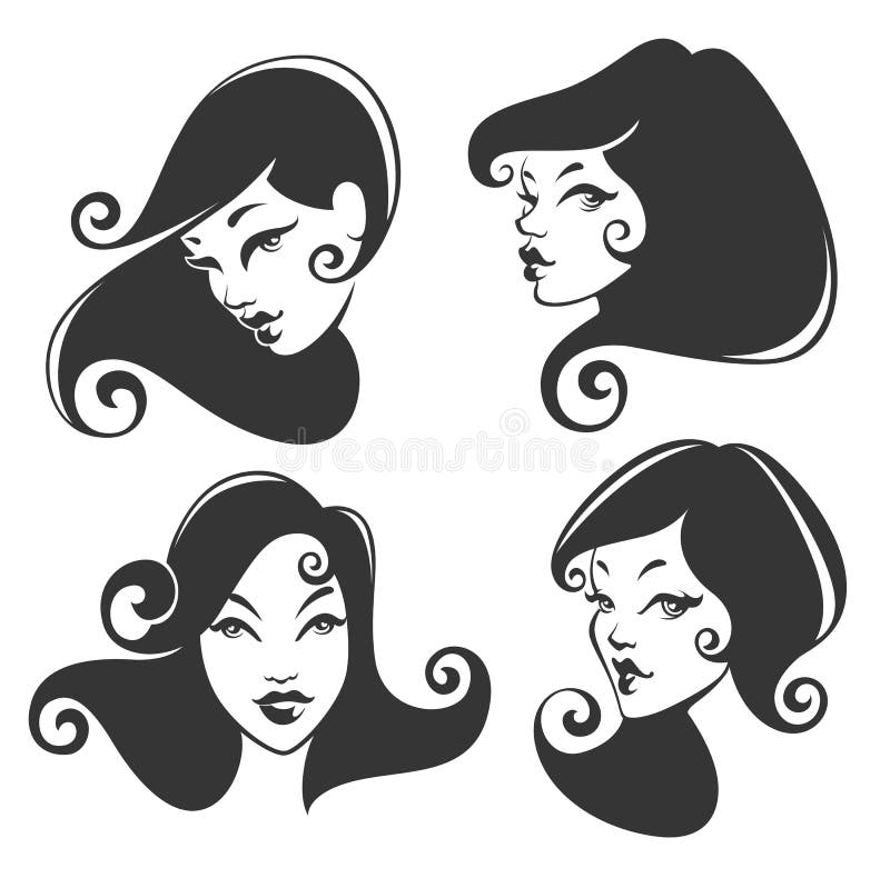 Imagen Del Vector De La Cara De La Muchacha Ilustración del Vector ...