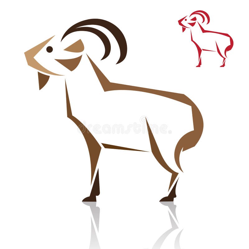 Imagen Del Vector De Una Cabra Ilustración del Vector - Ilustración de ...
