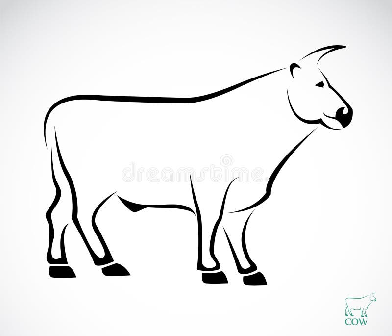 Imagen Del Vector De Una Vaca Ilustración del Vector - Ilustración de ...