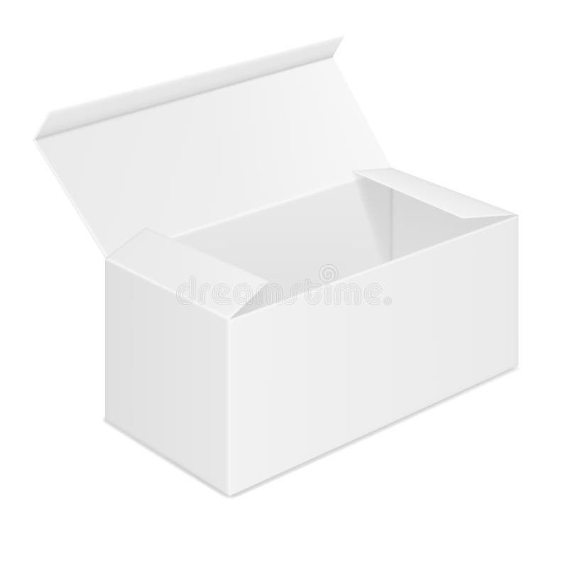 Imagen Realista Del Vector De La Caja De Papel Rectangular Abierta ...