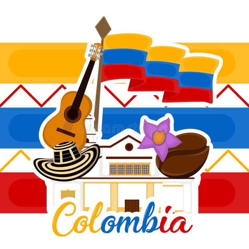 Imagen Representativa De Colombia Ilustración del Vector - Ilustración ...