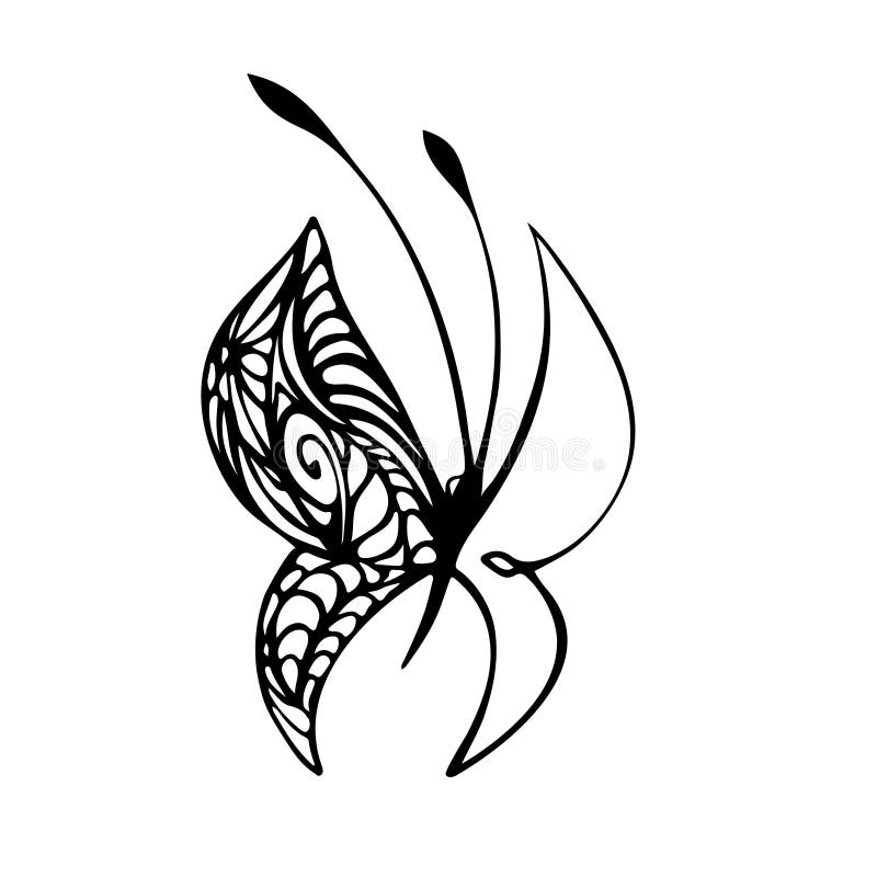 Imagen Simple Del Vector De La Mariposa Stock de ilustración ...