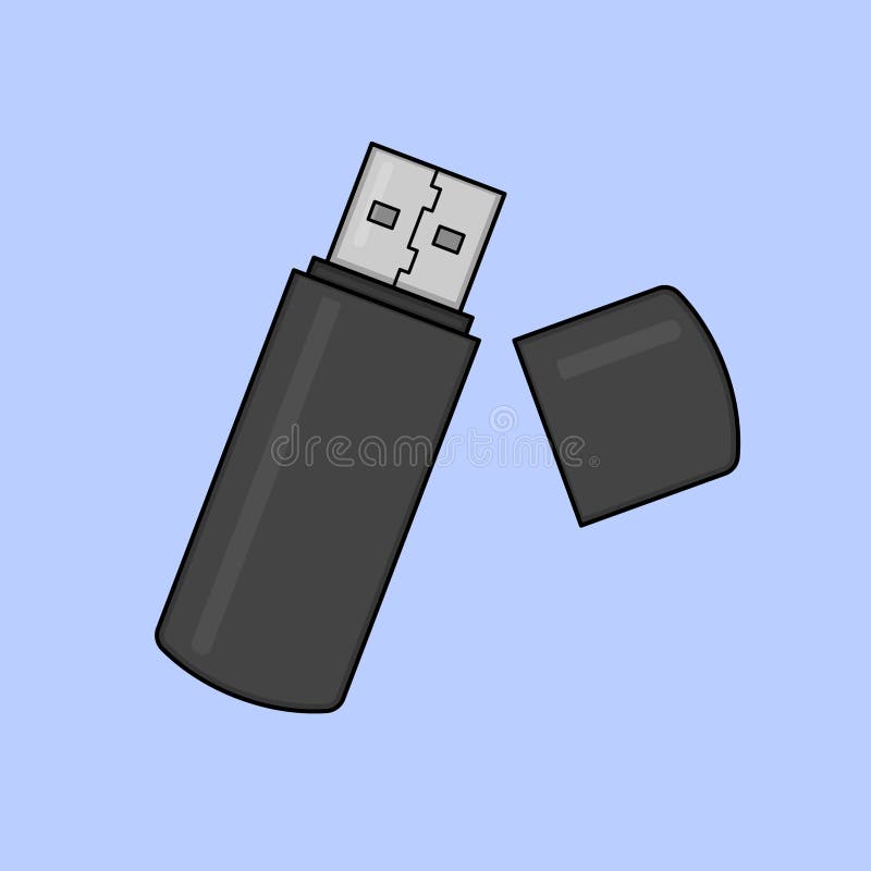 Imagen Vectorial De La Unidad Flash De Memoria Usb Plana Pc Ilustración ...