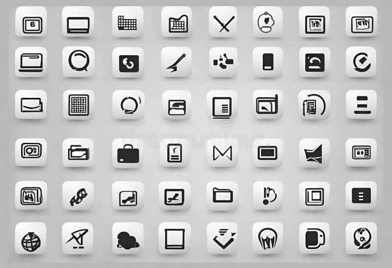 Web Icon Set. Website Set Icon Vector. for Computer, Cell Phone, Tablet ...
