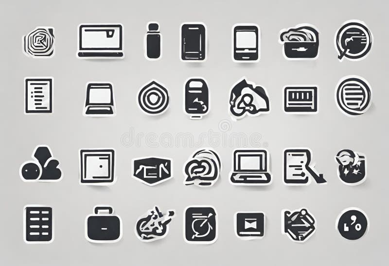 Web Icon Set. Website Set Icon Vector. for Computer, Cell Phone, Tablet ...