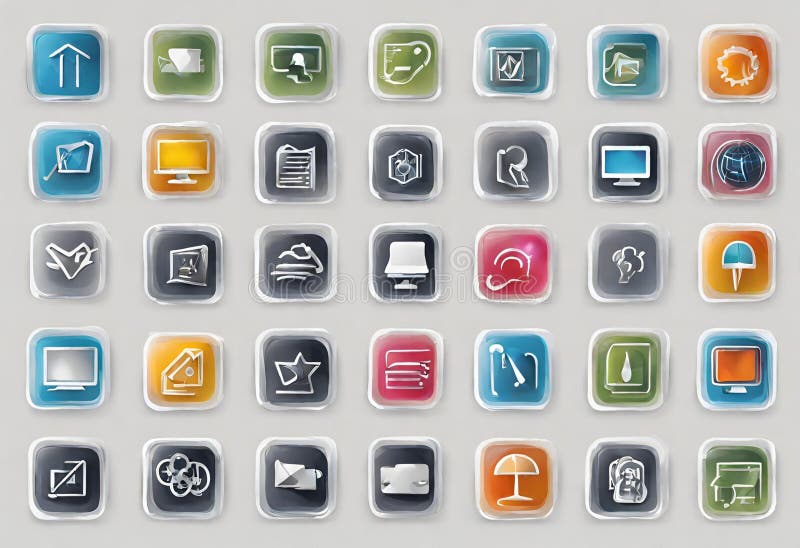 Web Icon Set. Website Set Icon Vector Stock Illustration - Illustration ...