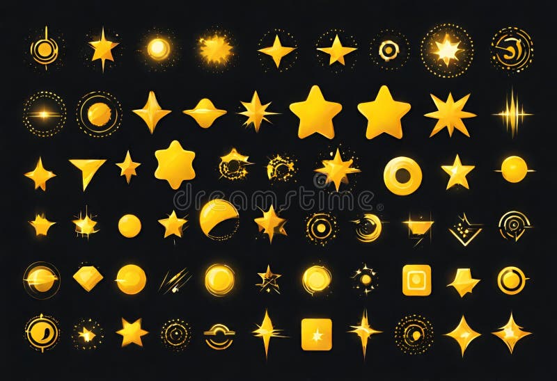 Set of Custom Stars for Logo and Design Edits, V7 Stock Illustration ...