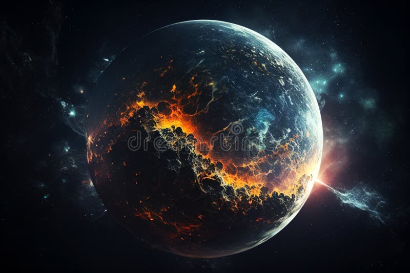 Imagery of Imaginary Planets for Your Cosmic Image. Ai Generated Stock ...