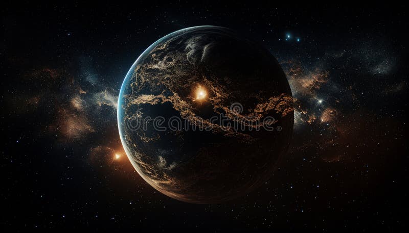 Imagery of Imaginary Planets for Your Cosmic Image. Ai Generated Stock ...