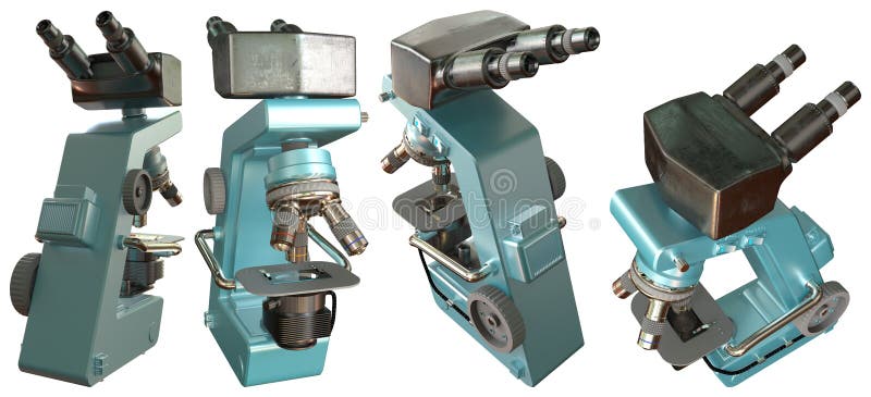 Images of Blue Electronic Microscope with Fictional Design Isolated on ...