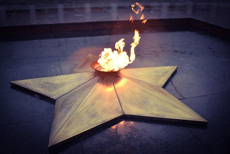 The Bright Flame of Eternal Fire Editorial Stock Image - Image of ...