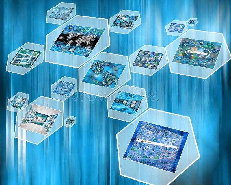 Microbiology Images Collage Display in Blue Background Stock Photo ...