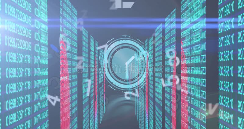 Images of Clock and Falling Numbers Over Data Processing on Dark ...