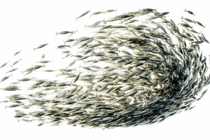 Images of Nature in Motion: a School of Fish Swimming in a Synchronized ...