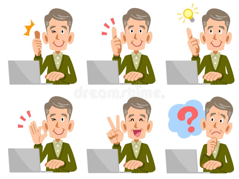 Male Gesture and Facial Expressions _ 9 Types Stock Vector ...