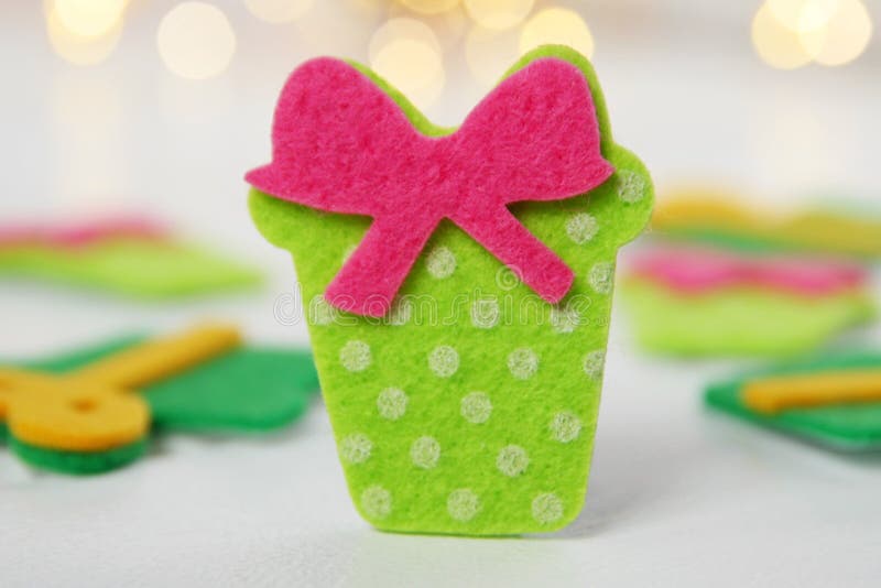 Images of present of felt stock photo. Image of embroidered - 137136908